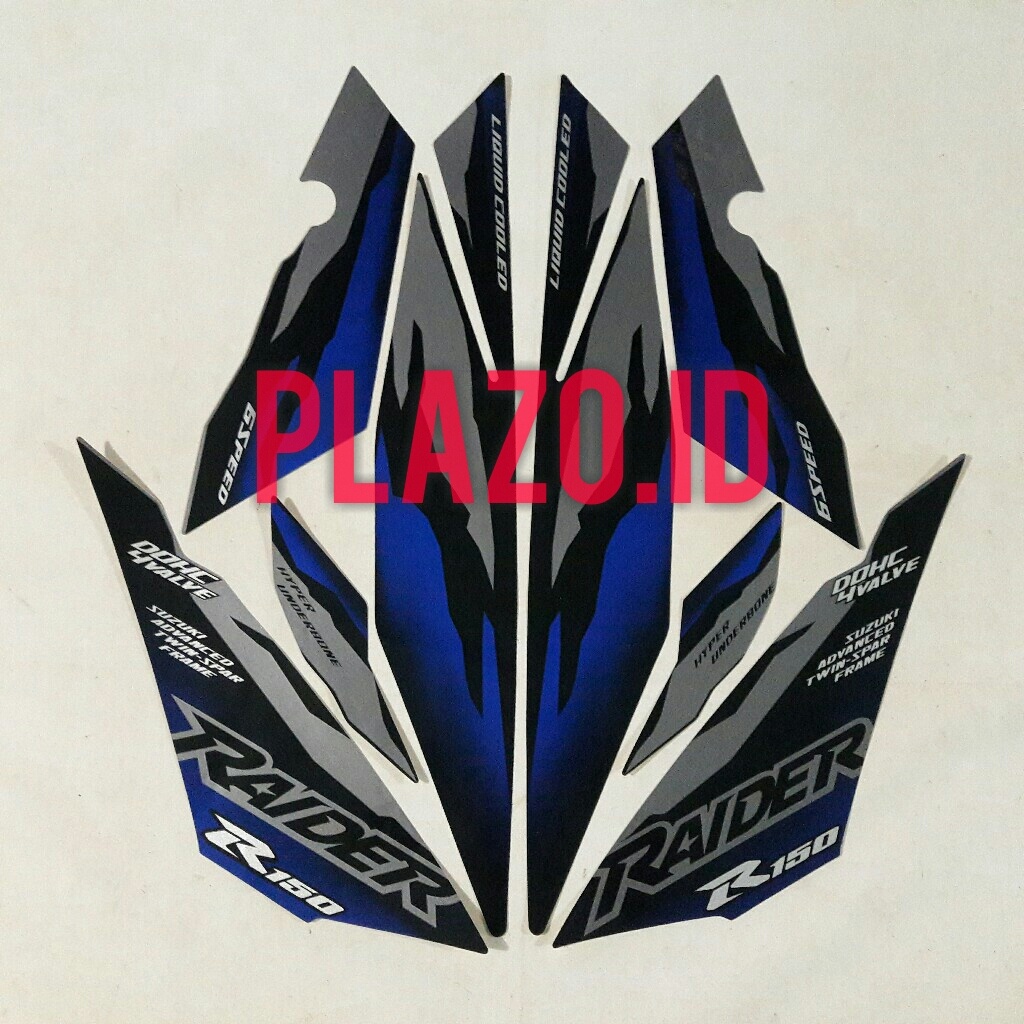 Suzuki raider r150 2024 Motorcycle Trim striping Sticker Blue | Shopee ...