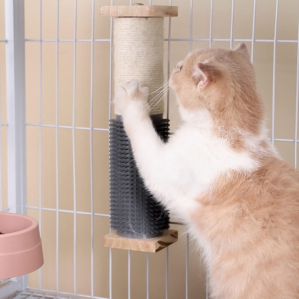 Cage Sisal Cat Scratcher Post Toy Scratch Scratching Papan Cakar Cat ...