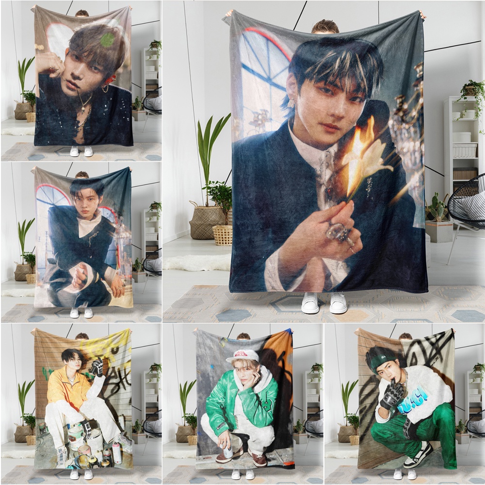 Kpop ENHYPEN Flannel Blanket Jungwon, Jay, Jake, Ni-Ki, Heeseung ...