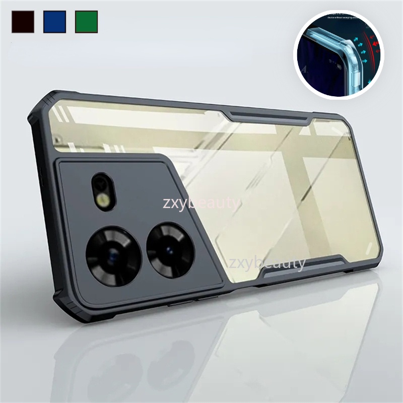 Acrylic Clear Protect Casing For Tecno Pova 5 Pro 4G 2023 5G Phone Case Transparent Back Cover ...