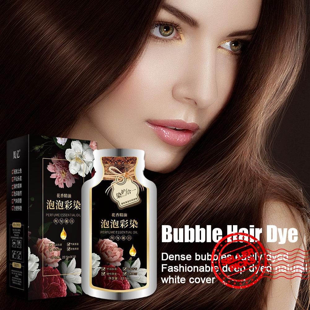 20ml*10pcs Long-Lasting Hair Dye Plants Bubble Hair Essential Hair Diy ...