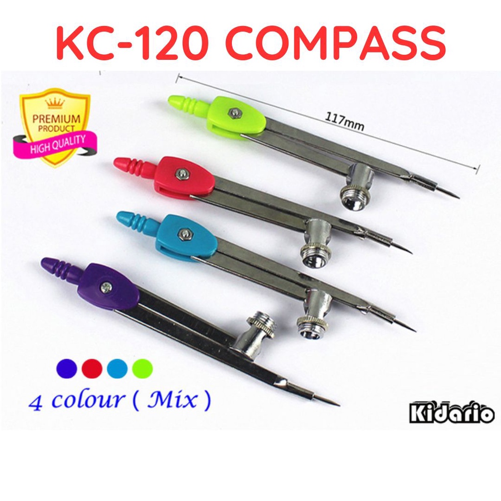 [ KC-120 ] KIDARIO STUDENT COMPASS / 圆规 (SINGLE) | Shopee Malaysia