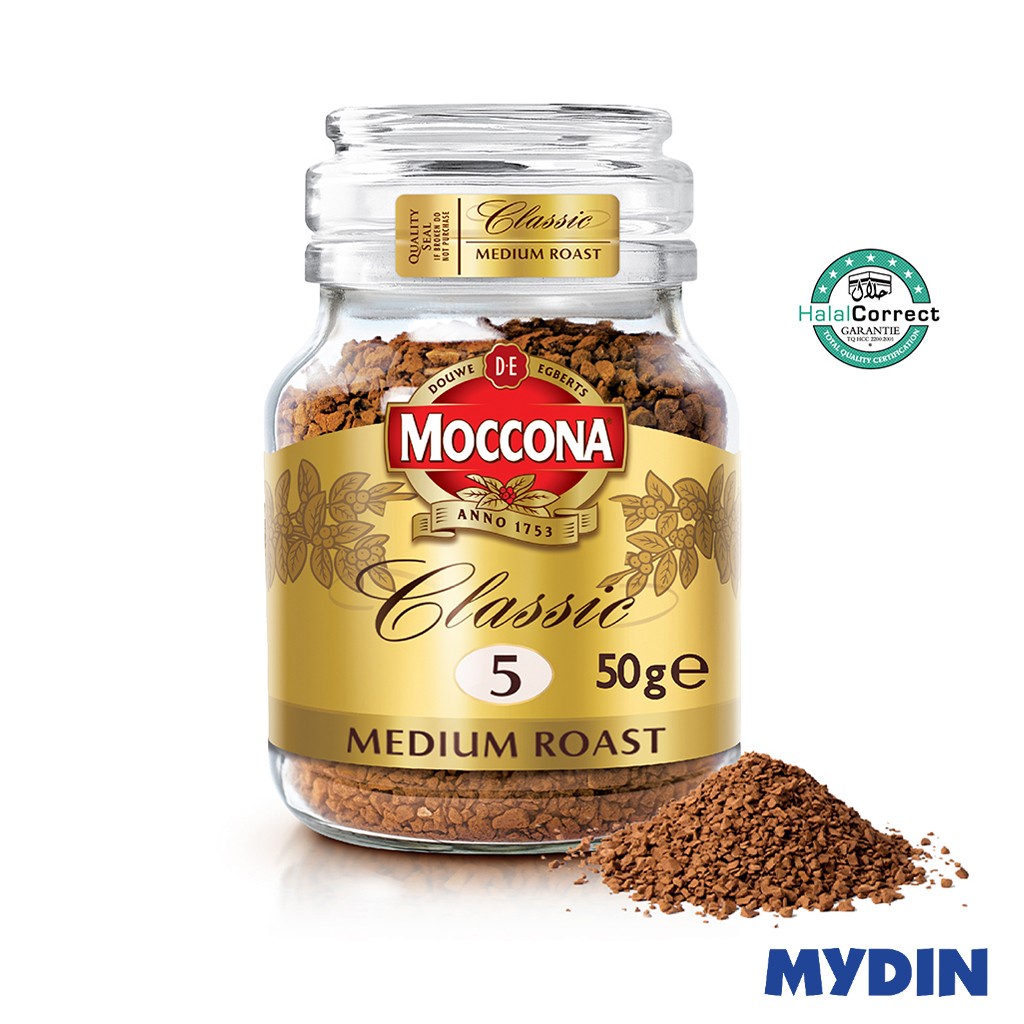 Moccona Classic Medium Roast Intensity 5 Freeze Dried Instant Coffee ...
