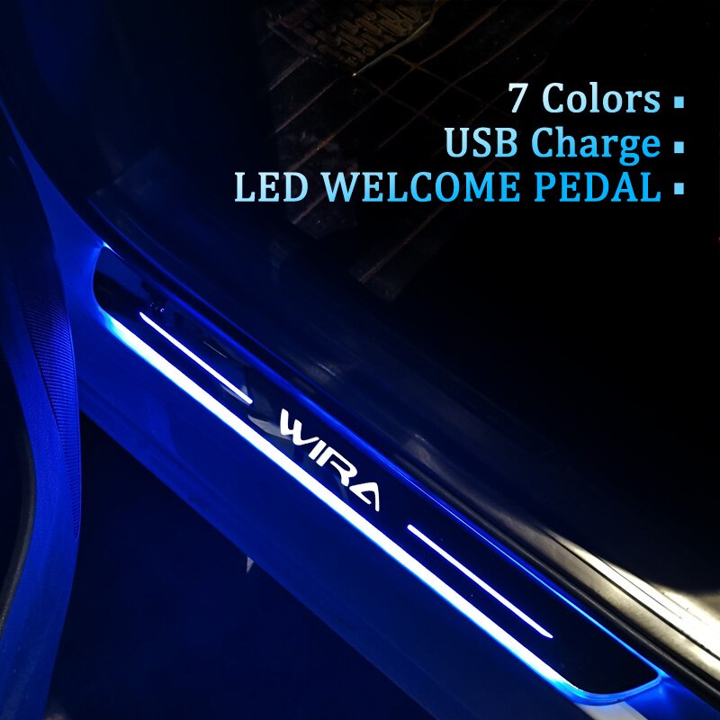 Custom Logo Dynamic LED Welcome Pedal For Proton WIRA Door Sill Pathway ...