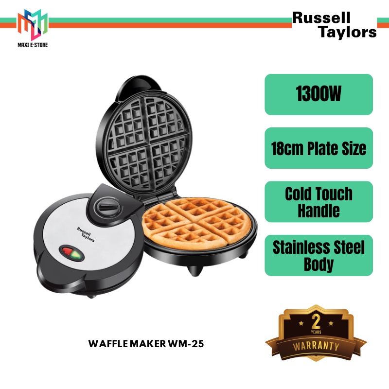 Russell Taylors WM-25 Stainless Steel Belgian Waffle Maker Temperature ...
