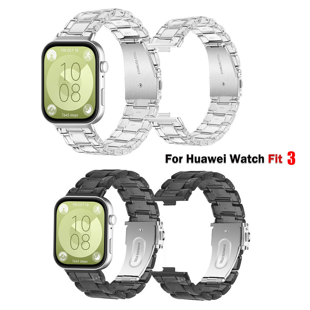 Transparent Resin Strap Fashion Clear Watch Band For Huawei Watch Fit ...