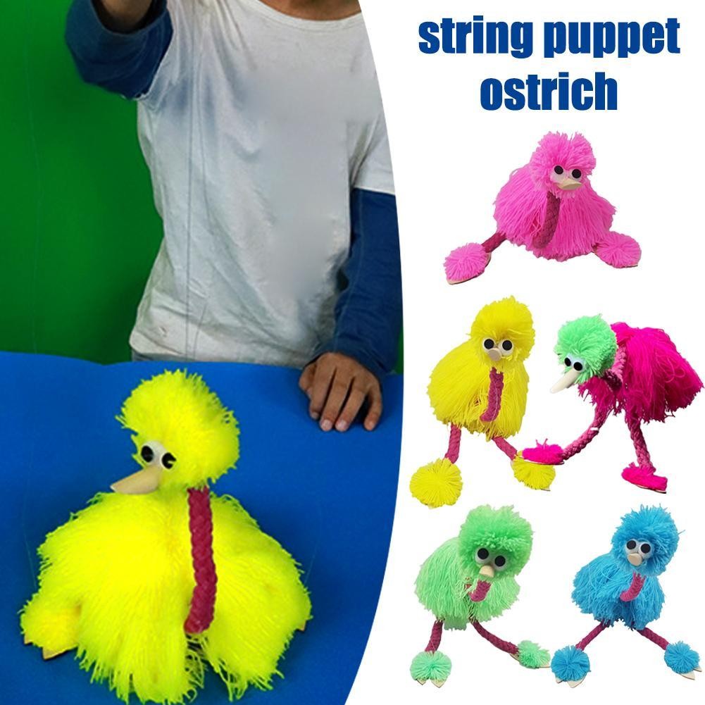 String Ostrich Puppet Plush Marionettes Doll Toy Handicraft Stuffed ...