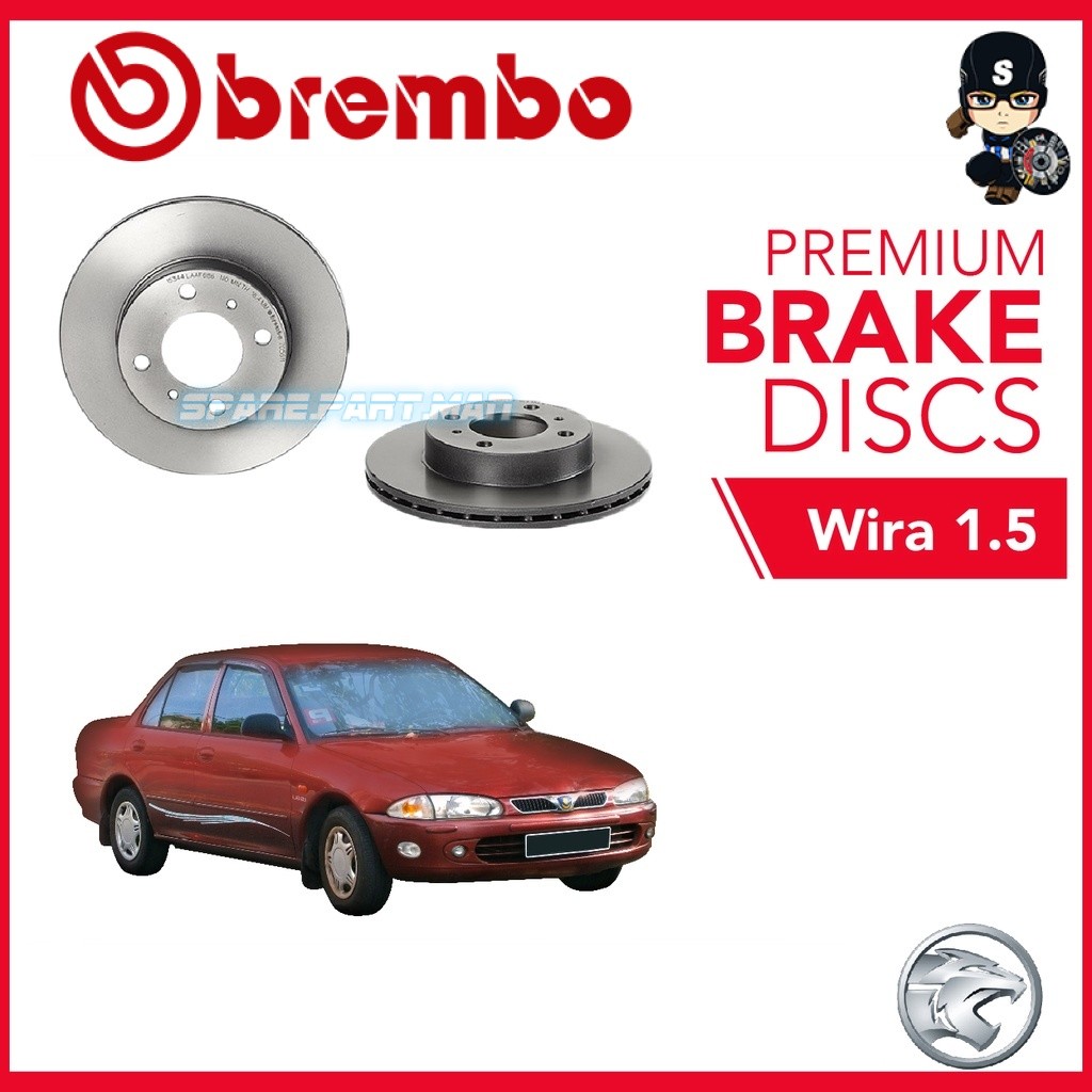 Original BREMBO Front Disc Rotor (2pcs) - Proton Wira 1.5 | Shopee Malaysia