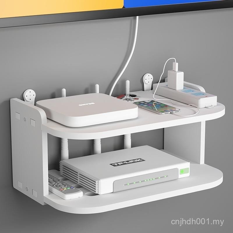 Shopee Official Placement Rack wifi Storage Box Wall Shelf Perforation ...