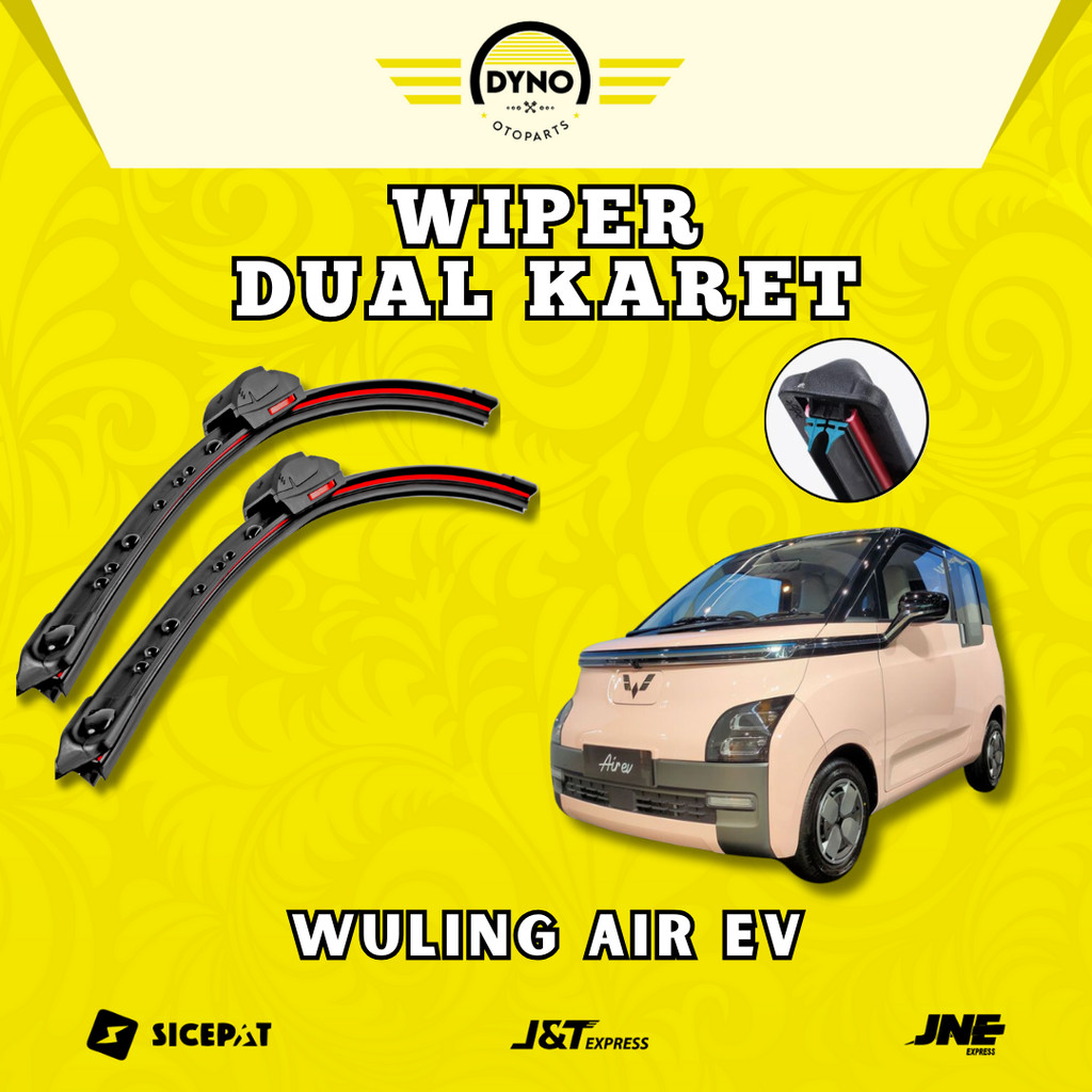 Car Wiper - Wuling Air EV - Frameless Dual Rubber Model 1 Set (2PCS ...