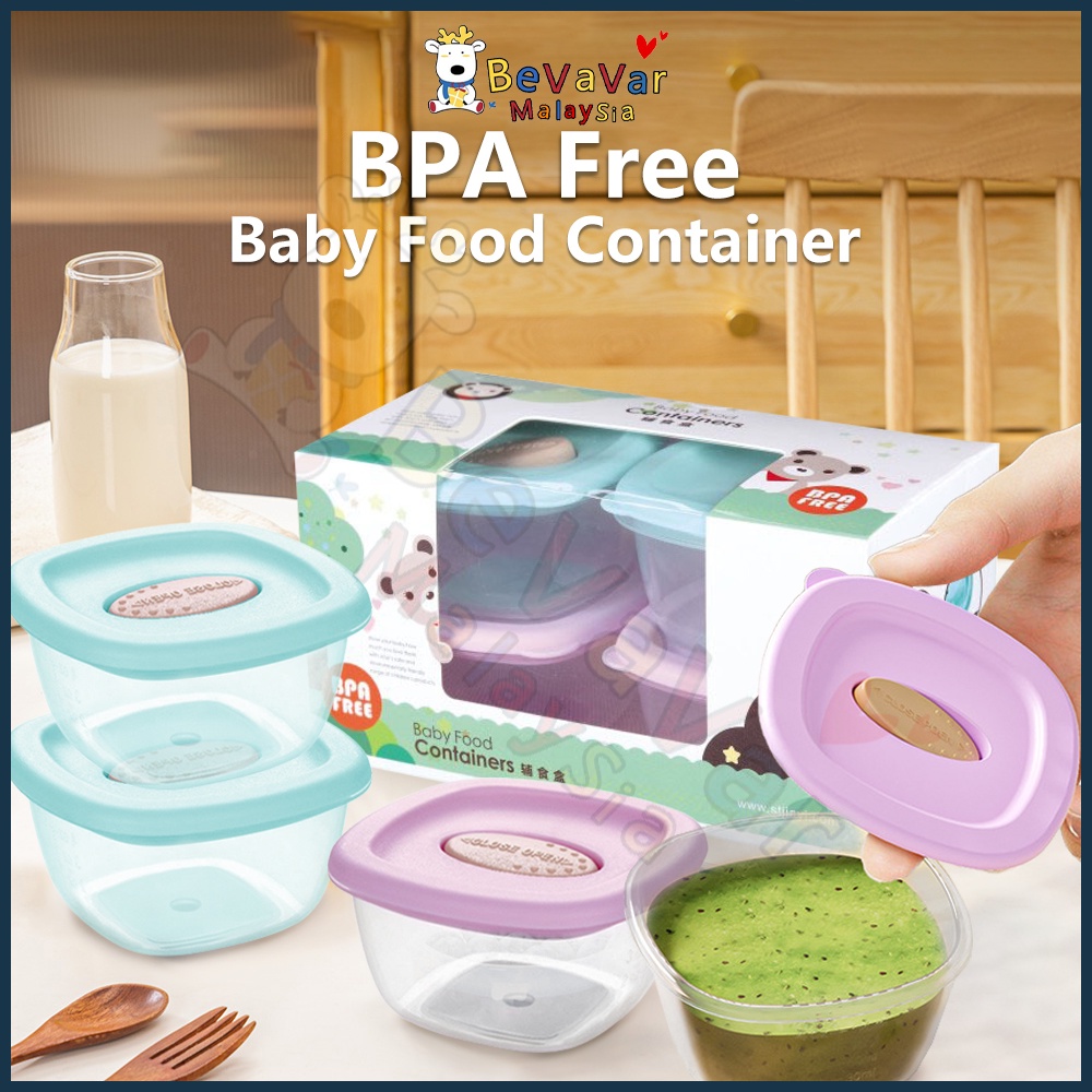 Bevavar 4Pcs/Set 120ml Baby Food Box Snack Milk Powder Storage Cups ...