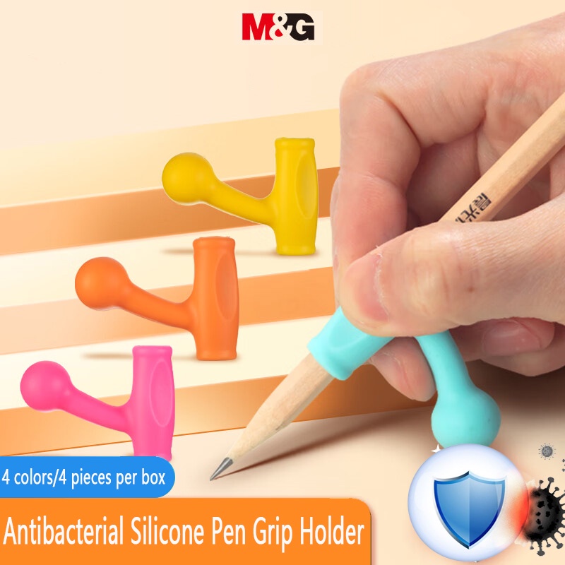 M&G Writing Antibacterial Silicone Pen Grip Holder Kindergarten Primary ...