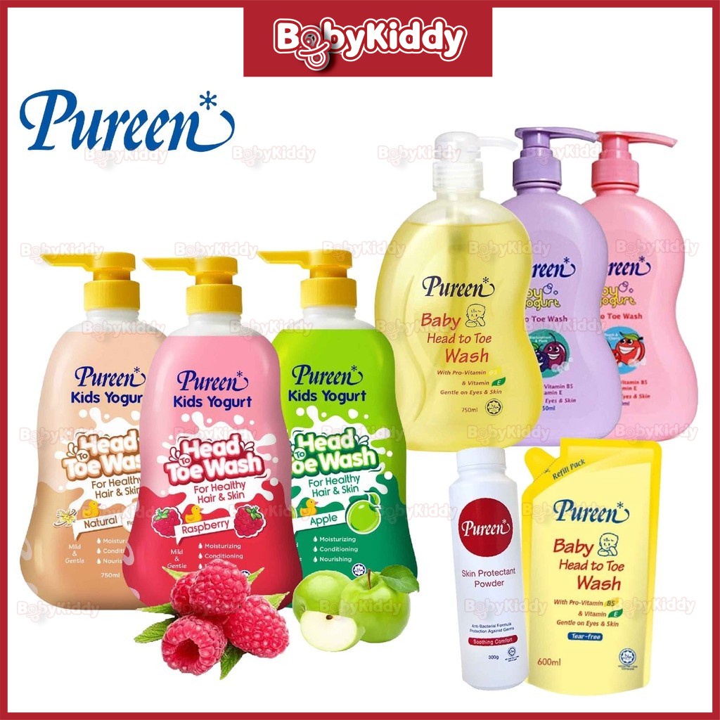 Pureen Baby Head To Toe Wash | Skin protect Powder | Baby Yogurt Wash ...