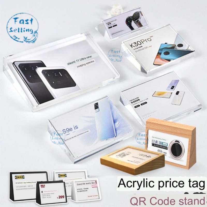 Acrylic Table Card Stand Card Crystal Price Display Card 4s Store Hotel ...