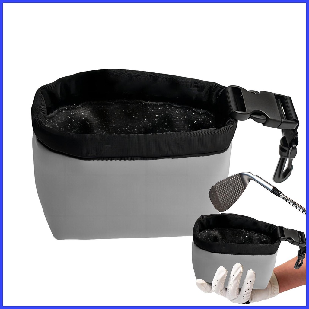 Golf Club Wash Bag Cleaner Pouch Golf Washer Pocket Wipe Cleaning Bag ...
