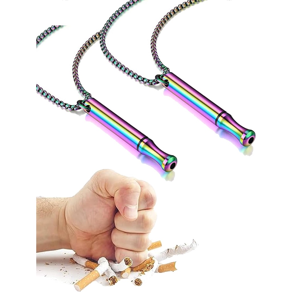 2pcs Anxiety Relief Breathing Necklace, Breathing Necklace Stop Smoking ...