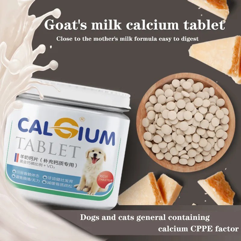 Calcium Goat Milk Tablet For Cats and Dogs Pet Supplement (100 tablet ...