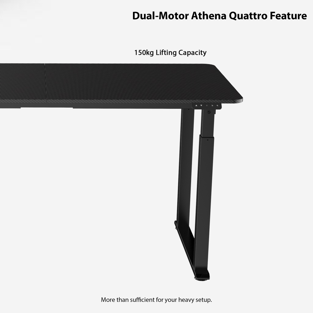 Athena Quattro Standing Desk 140CM-240CM Computer Desk Gamer Study ...