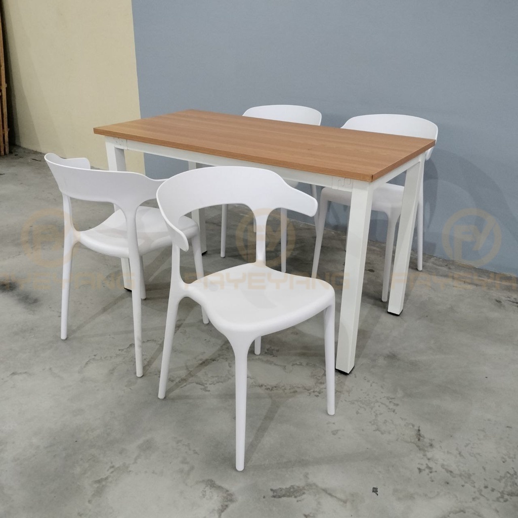 Fayeyang Dining Table Set (1+4) / Meja Makan/ Meja kafe/ Cafe table ...