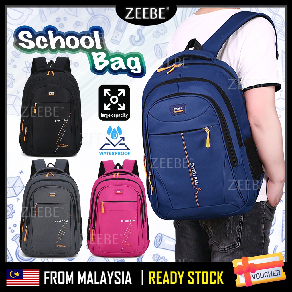 ZEEBE School bag Backpack Primary Secondary Student Bag Beg Children ...