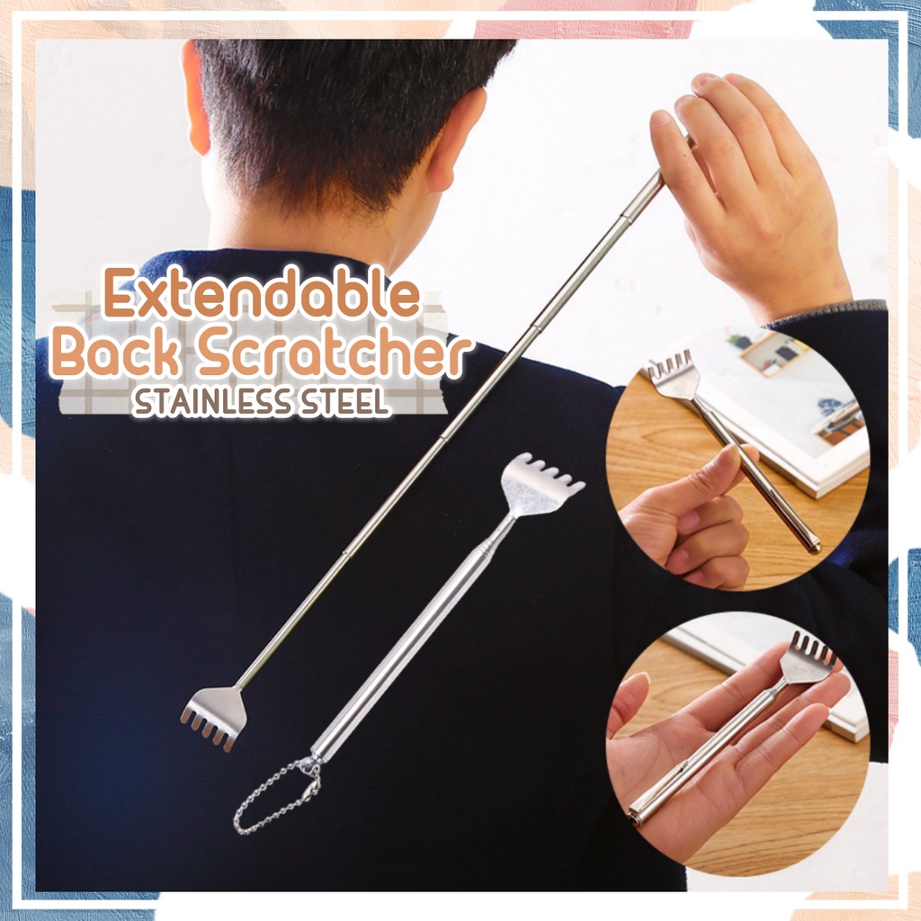 Portable Telescopic Itch Back Scratcher Stainless Steel Extendable ...