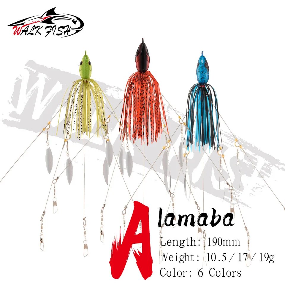 WALK FISH 1PCS 10.5g/17g/19g Alabama Rig Head Umbrella Fishing lure Rig ...