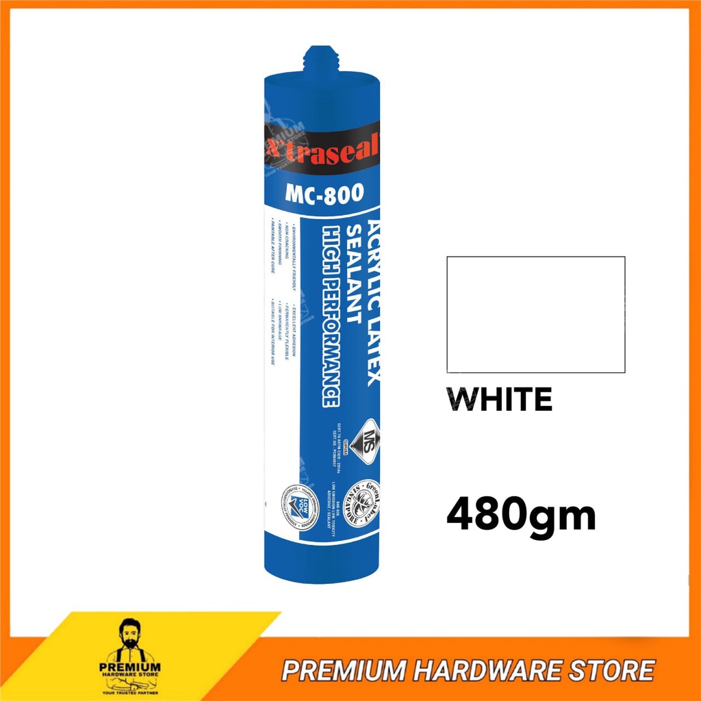 XTRASEAL MC-800 Acrylic Latex Sealant High Performance 480g White ...