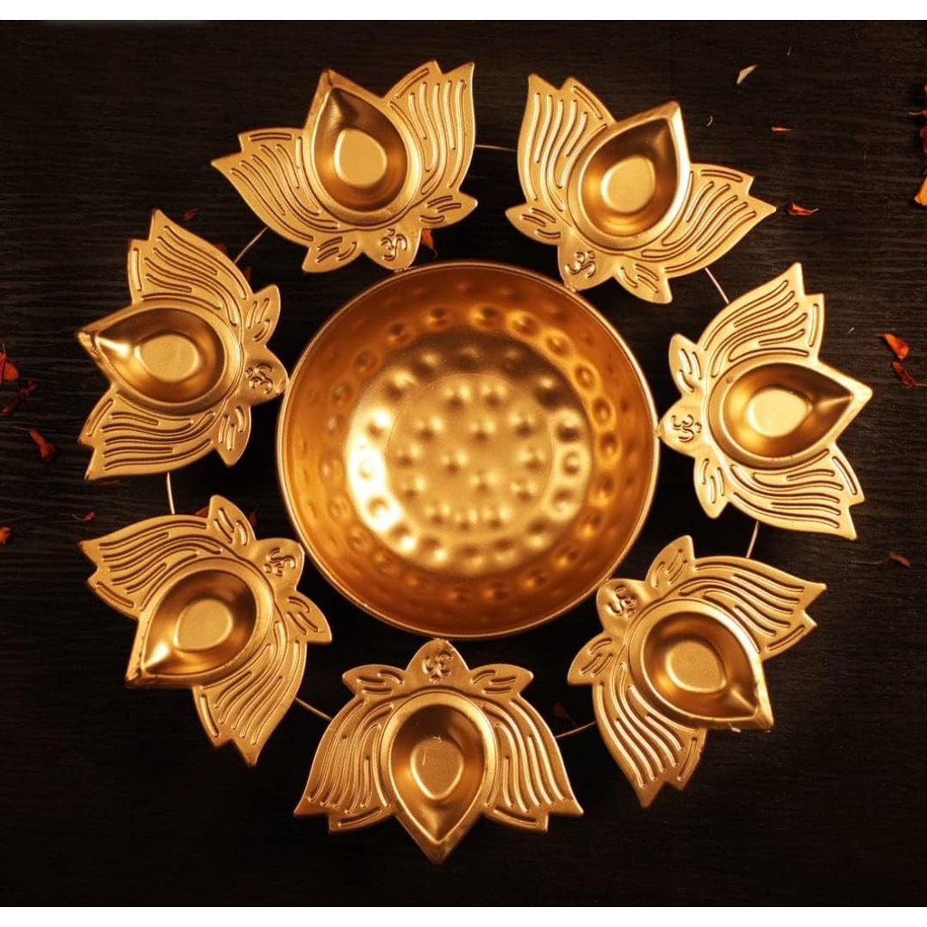 Decorative Metal Urli Bowl for Home Alter or Deepavali Decoration - D4 ...