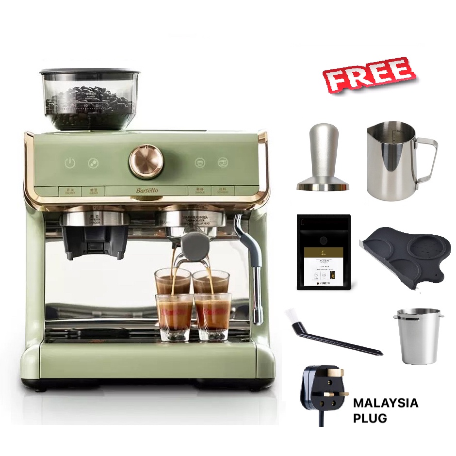 New! Barsetto (1 Year Warranty) Espresso Coffee Machine with Grinder ...