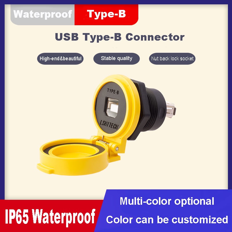 Industry High Speed Female Type B to A Male Panel Socket USB Connector ...