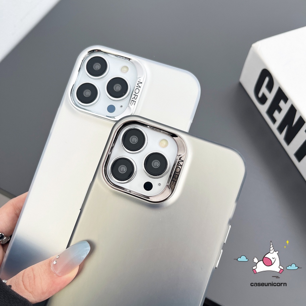 Simple Solid Color Frosted Electroplate Lens Protection Phone Case ...