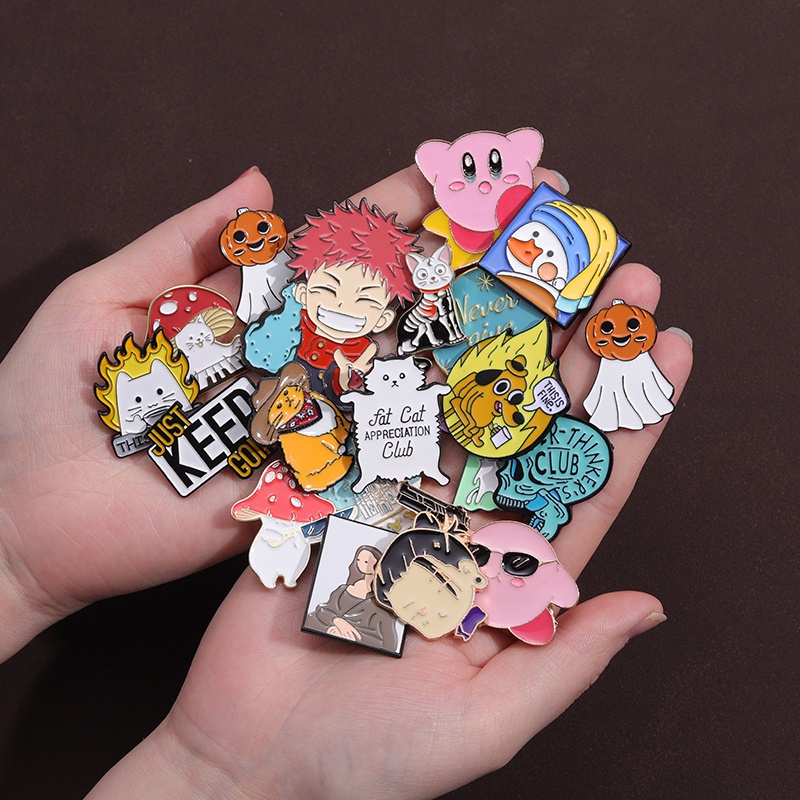 10/20/30/50Pcs/Set Random Styles Cartoon Enamel Brooch Set Backpack ...