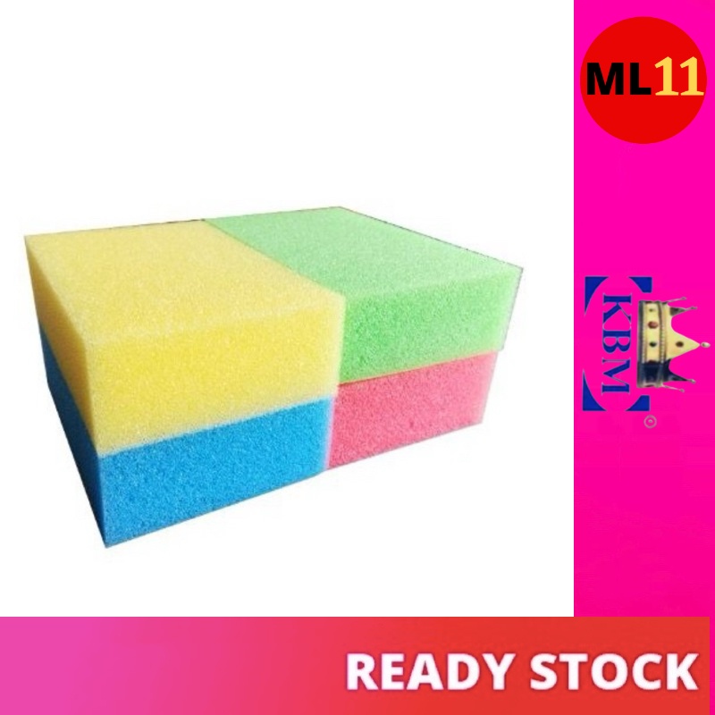 (4 PCS) Multipurpose Color Scouring Sponge Wash Dish Cleaning Sponge ...
