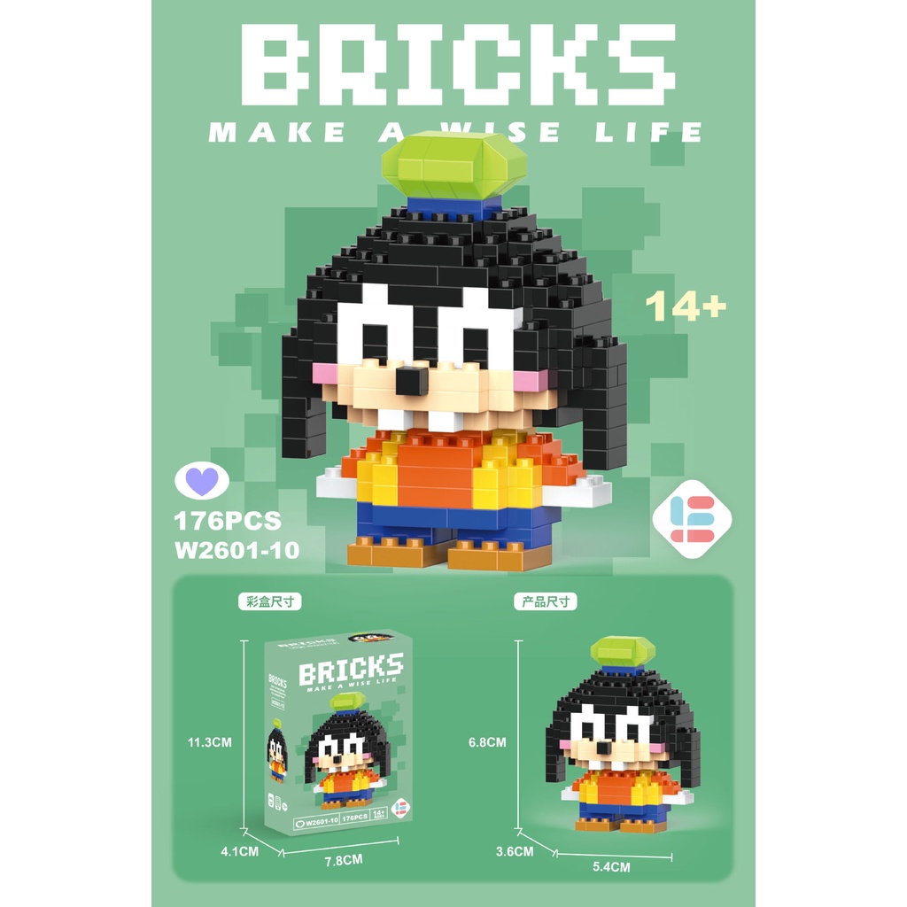 OMG Wonderland 💥 3D Mini Building Block Cute Character Model Nano Block Cartoon block Toys 微颗粒 ...