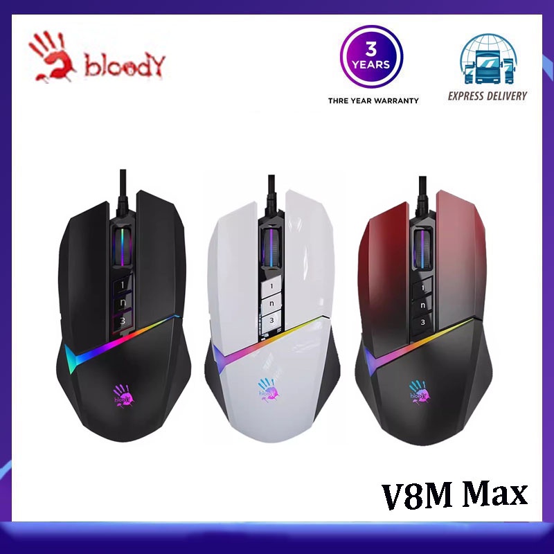 Bloody V8M Max/V8M Max mini/V8M pro Gaming Mouse RGB Light Low Delay ...