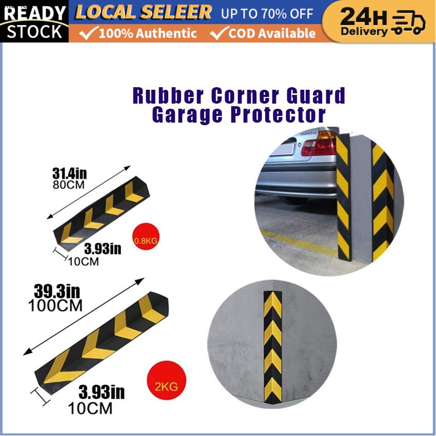 COLUMN GUARD With Reflective Stripe ANGLE PROTECTOR GUARD Rubber Wall ...
