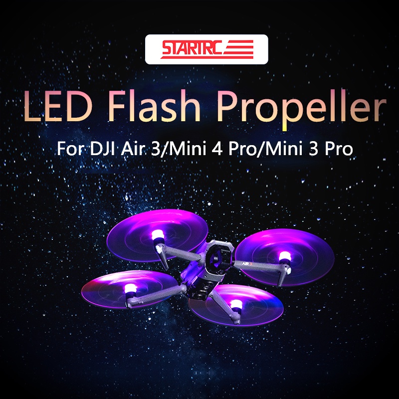 STARTRC For DJI Air 3/Mini 3 Pro/Mini 4 Pro Accessories LED Flash Propeller Night Light Glowing ...