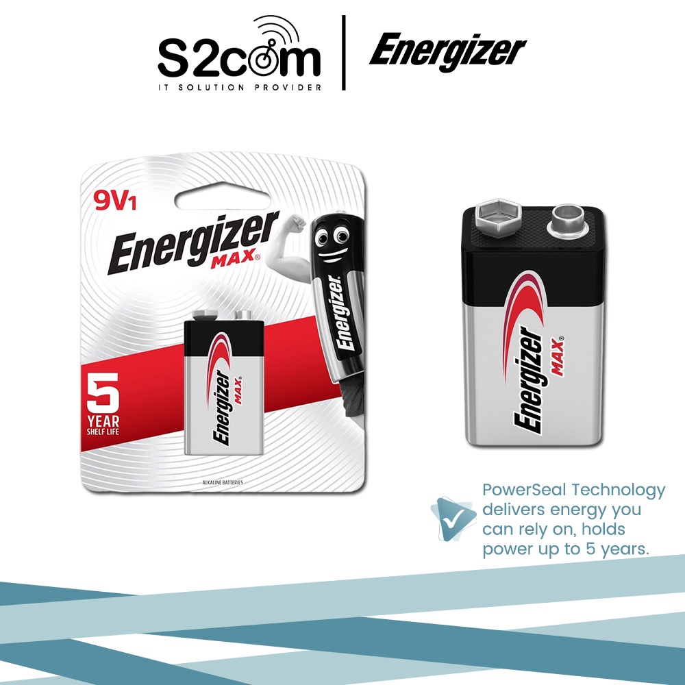 Energizer 9V Max Alkaline Batteries | Shopee Malaysia