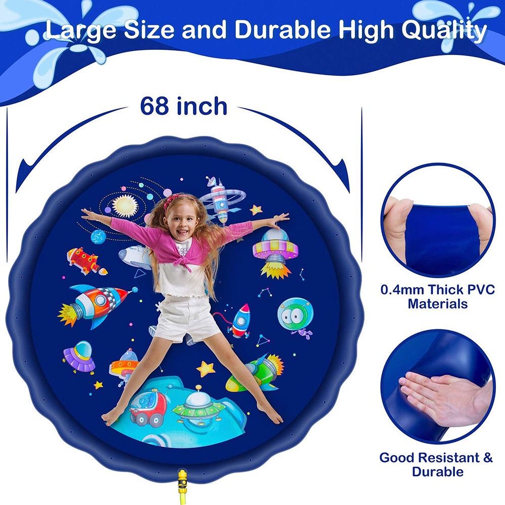 Baby & Kids Water Splash Spray Mat Sprinkle Fountain Pad Sprinkler for ...