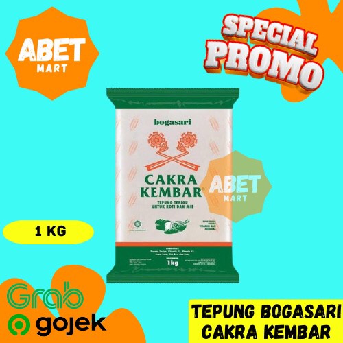HIJAU Twin Chakra Wheat Flour Packaging 1kg - Green Bogasari 1kg Bread ...