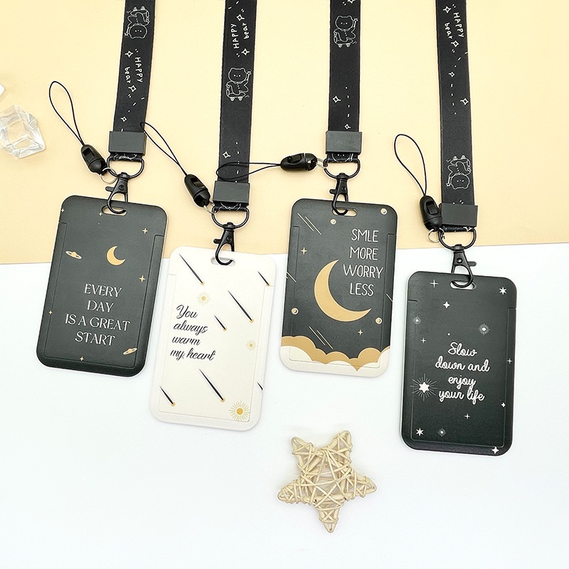 Art 3D Meteor Students Card Holder Lanyard Anti Lost Bus and Subway ...