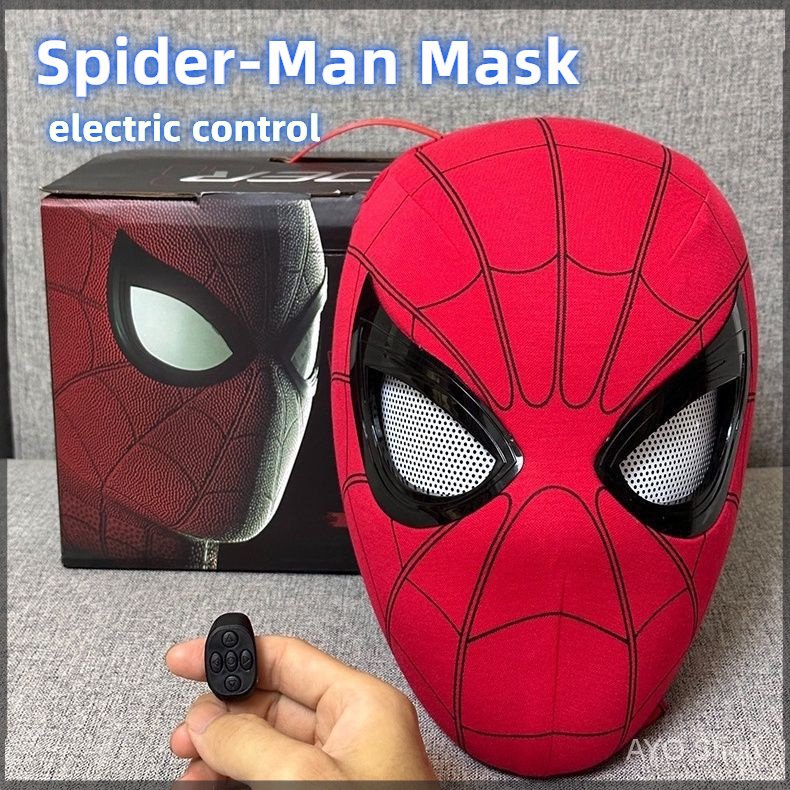 Topeng Spiderman Original Spiderman Mask Moving Eye Electric remote ...