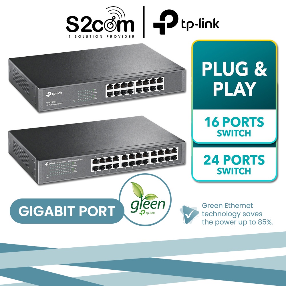 TP-Link 16 / 24 Port Gigabit Desktop Rackmount Switch | Shopee Malaysia