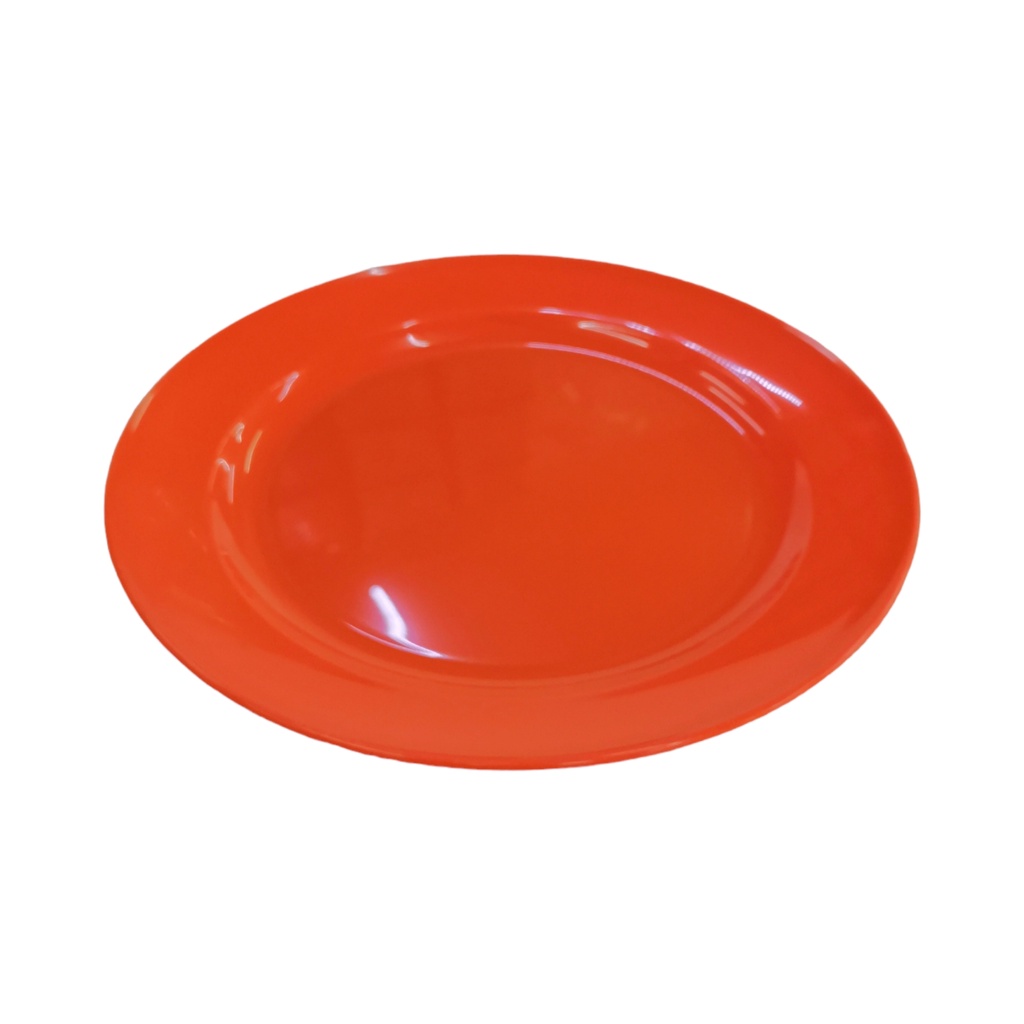 Plate Shallow 10" ( 25cm ) Made In Malaysia Pinggan Makan Orange Colour ...