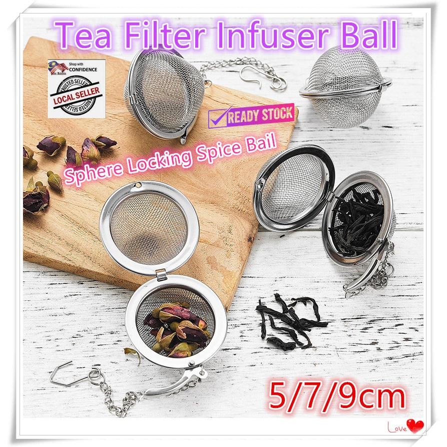 Tea Filter Infuser Ball Strainer Mesh Infuser Ball Stainless Steel ...