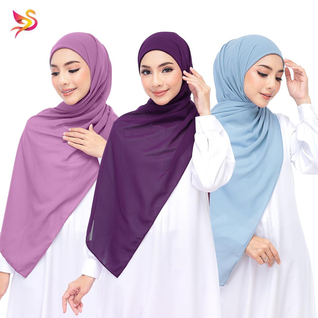 Shawl Inner Instant Tali Chiffon | 5 saat Dah Siap Pakai | By ISHA NUR ...