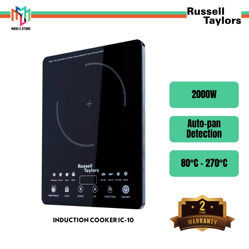 Russell Taylors IC-10 Induction Cooker 2000W Electric Portable Hob IC10 ...