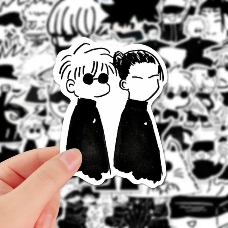 JJK Zhoushu Anime Sticker Gojo Satoru Geto Suguru Q Version Black White ...