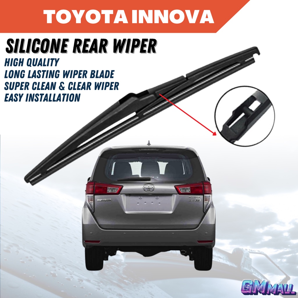 TOYOTA INNOVA 2004-25 REAR TAIL WINDSCREEN SILICONE WIPER Blade Viper ...