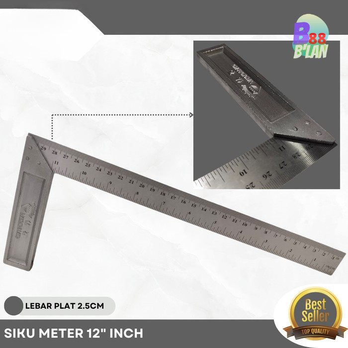 SIKU Corner IRON RULER ELBOW 30 CM 12 INCH CORNER MEASURING TOOL B88 12 ...